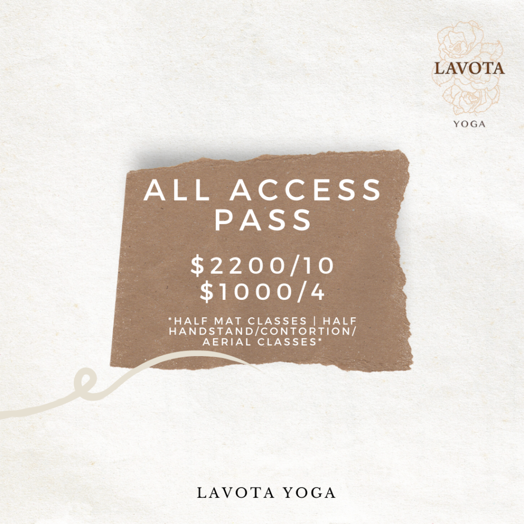 10堂 All Access Class Pass - Lavota Yoga